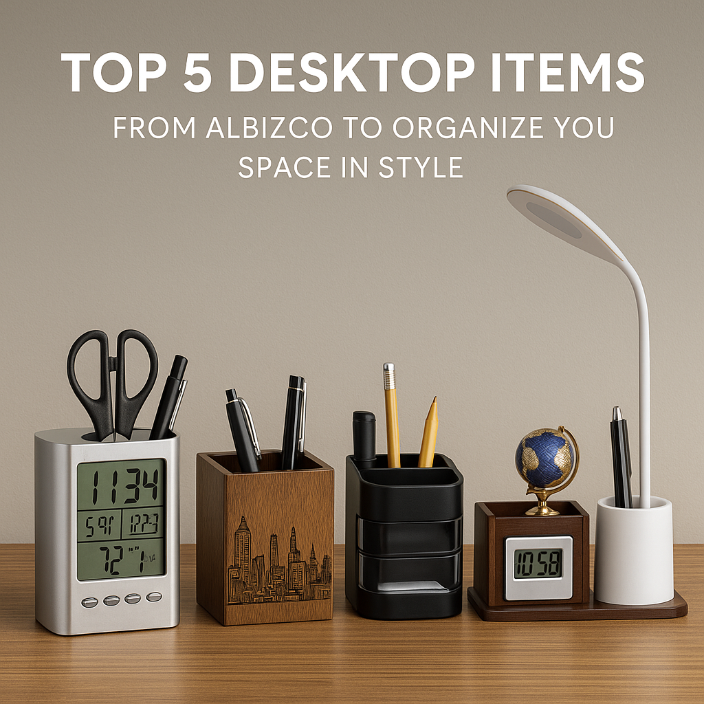 Top 5 Desktop Items from Albizco to Organize Your Space in Style