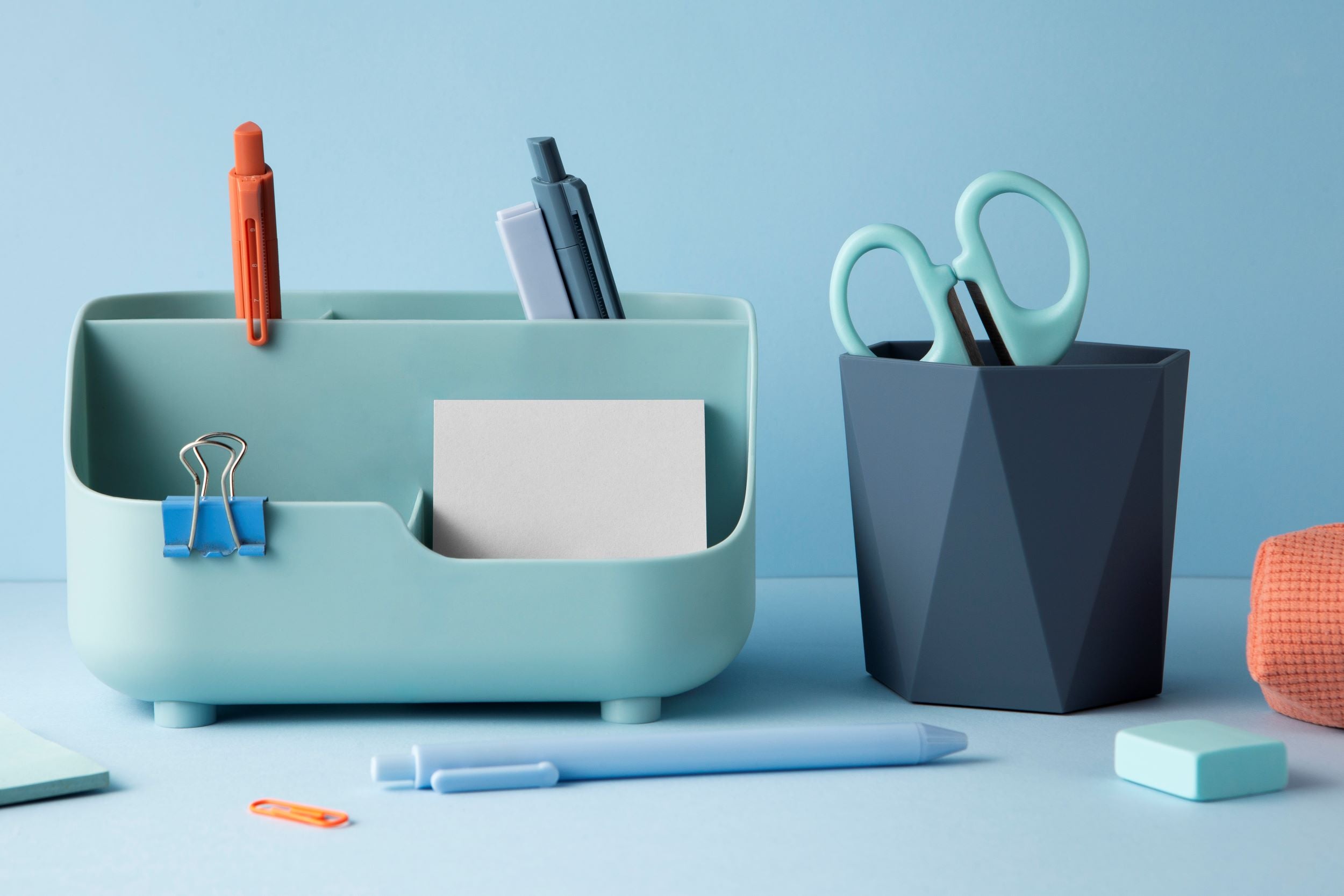 Desk Organizer Blue